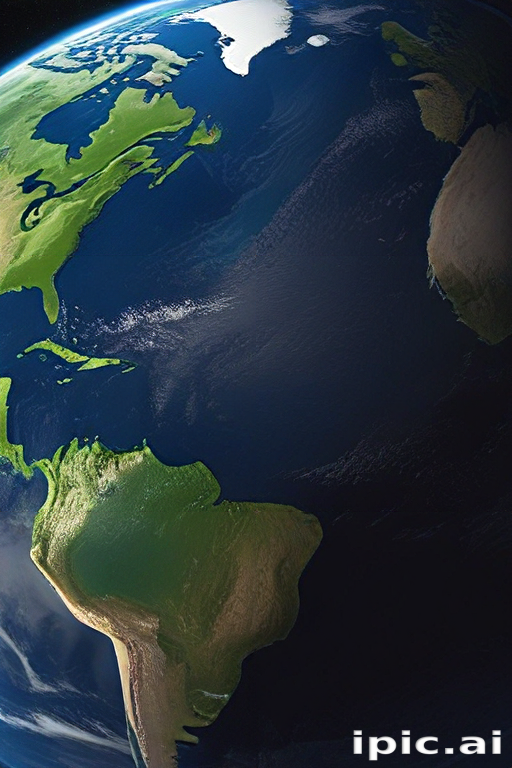 Stunning View of Earth from Space Highlighting Continents and Oceans