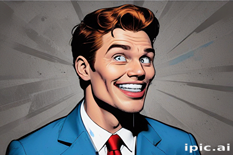 Joyful Character with a Bright Smile in a Comic Style Illustration