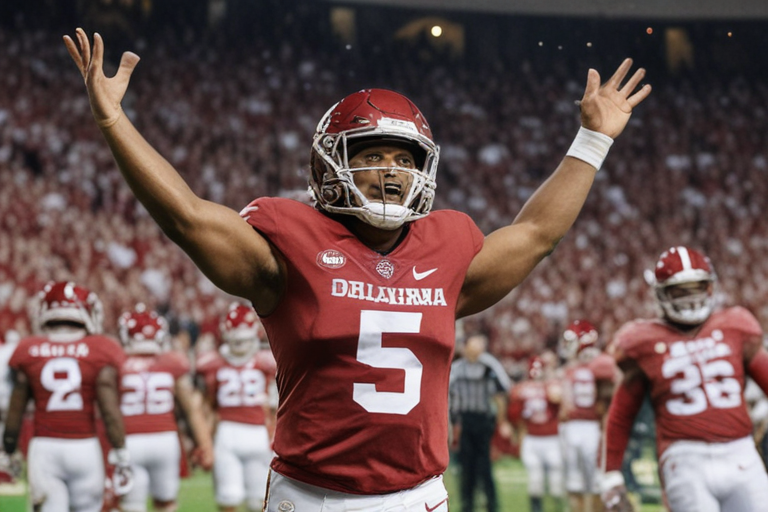 OKLAHOMA defeats ALABAMA in football at home