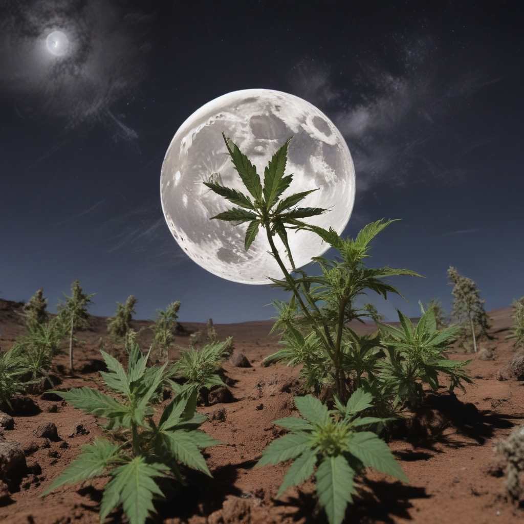 Cookies and weed plants on the moon