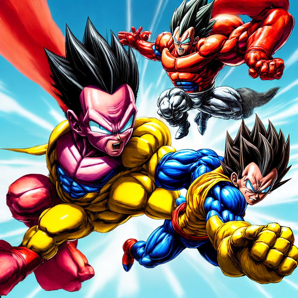 omniman golpeando a vegeta