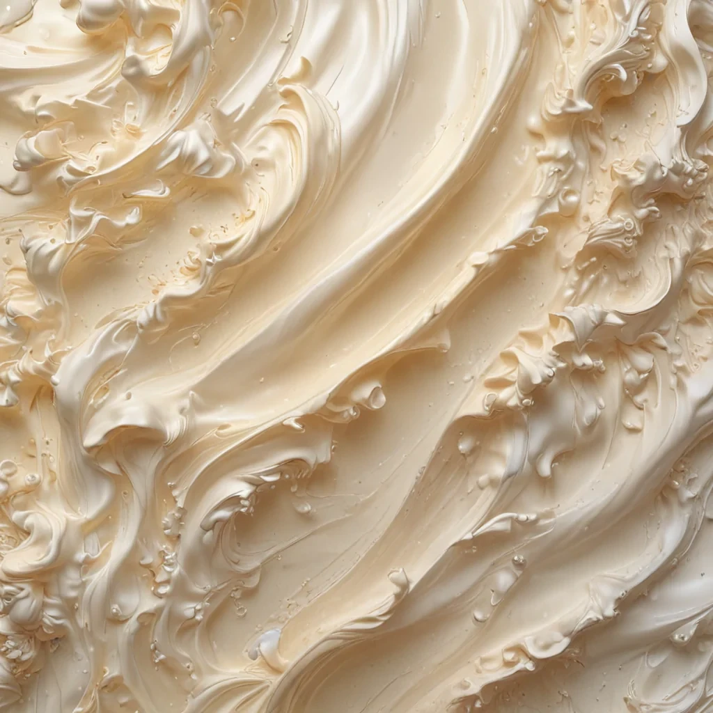 Textured Cream Swirls: A Close-Up of Smooth, Creamy Confectionery Delight