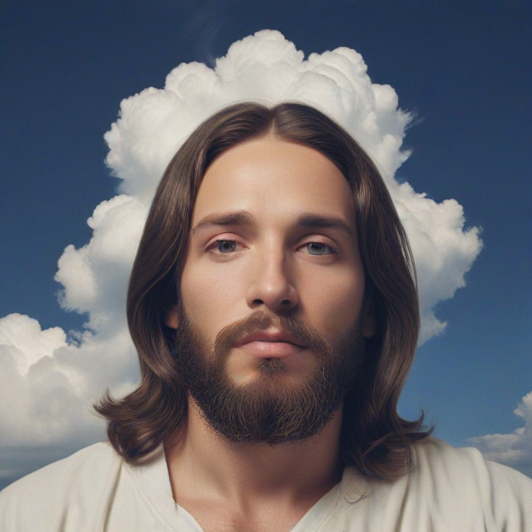 Clouds shaped like Jesus