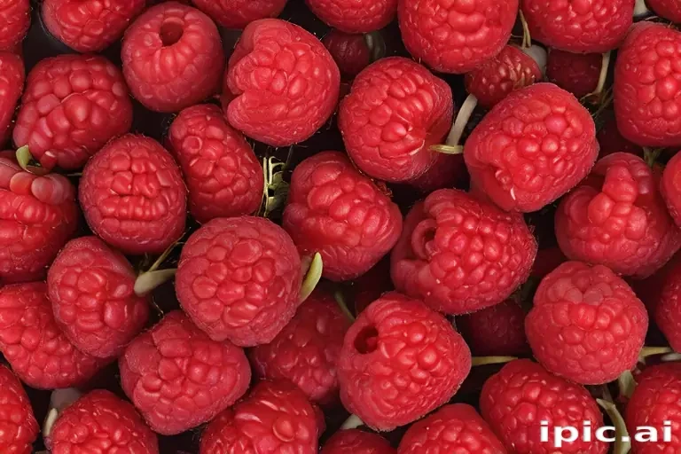 Fresh and Juicy Raspberries Piled Together, Showcasing Their Bright Red ...