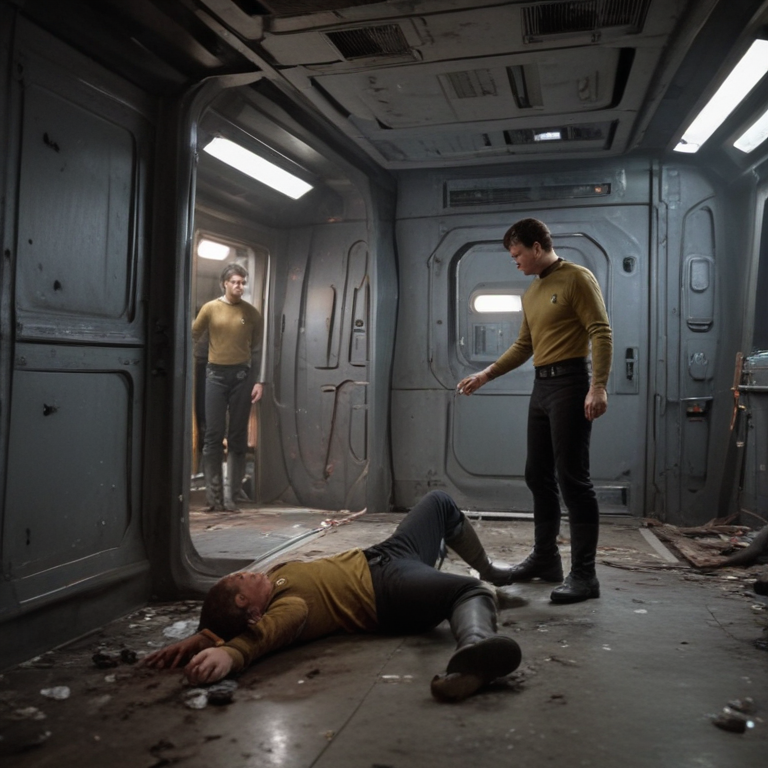 Star Trek the original television series, picture of the aftermath of a ...