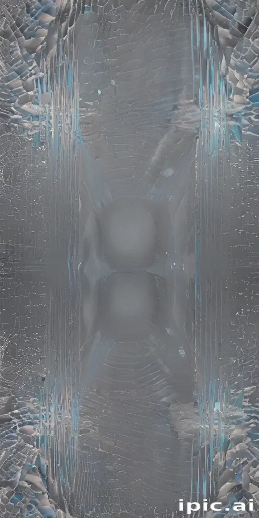 Abstract Reflection of Light and Texture in a Shattered Glass Design