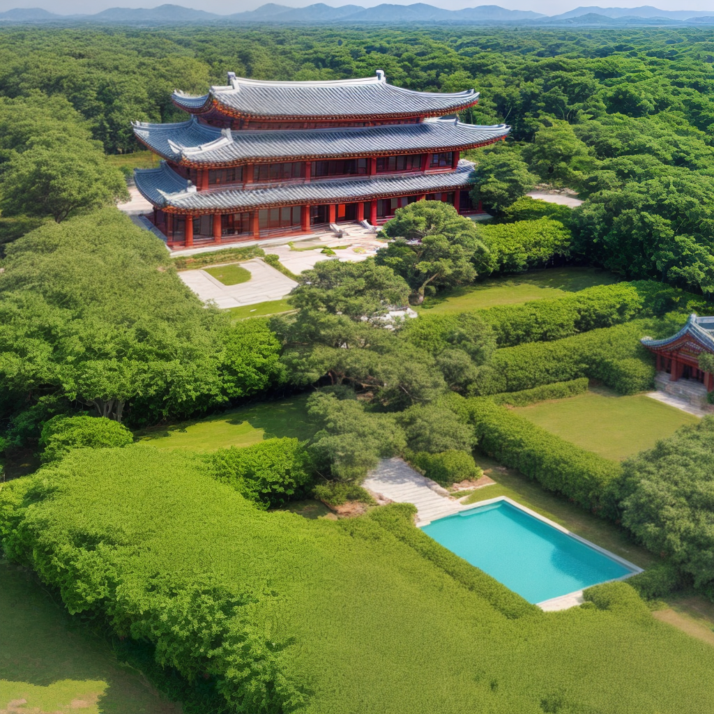 giant korean traditional mansion