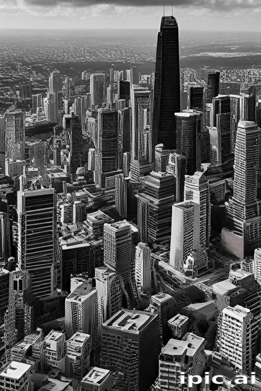 stunning-aerial-view-of-a-modern-urban-cityscape-in-black-and-white