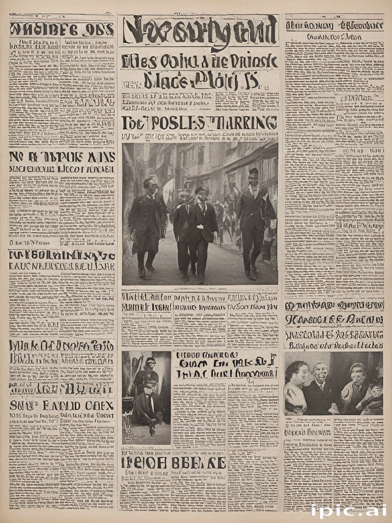 Historical Newspaper Featuring Significant Events and Headlines from ...