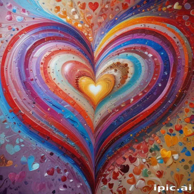 Vibrant Heart of Colors: A Celebration of Love and Unity in Art