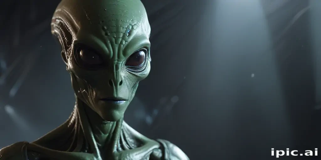 An Intriguing Close-Up of an Alien Being with Unique Features