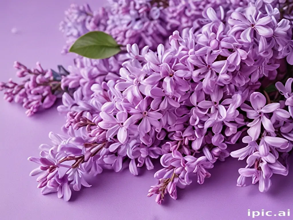 Delicate Lilac Blossoms in Soft Purple Against a Gentle Background