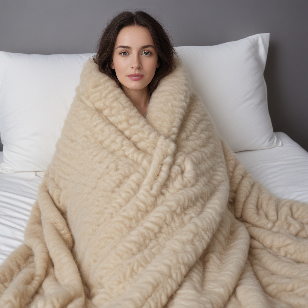 lady mohair woolblanket full body mummification from head to toe ...