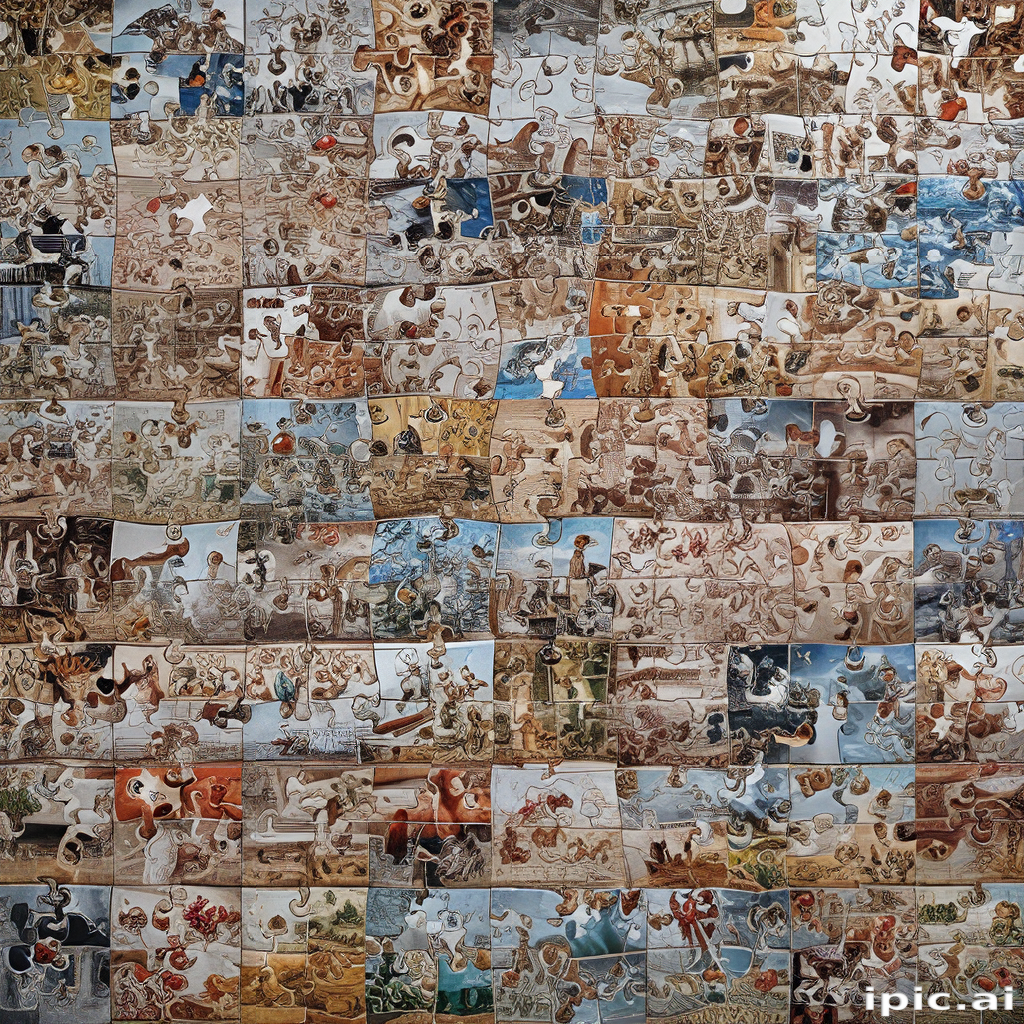 A Colorful Collage of Intricate Puzzle Pieces Depicting Diverse ...