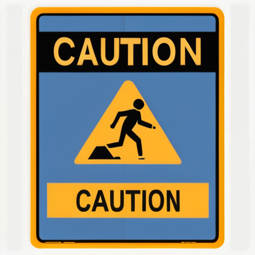 Caution: Watch Out for Hazards and Potential Trip Risks Ahead!