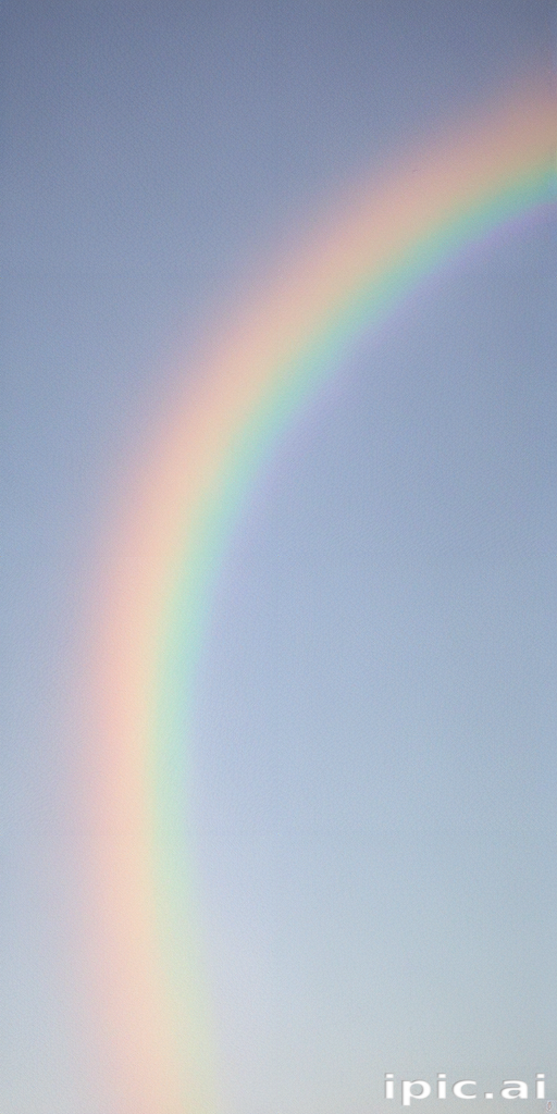 Beautiful Arc of Colors in the Sky After a Gentle Rain Shower
