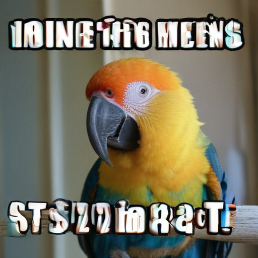 A pessimistic parrot meme