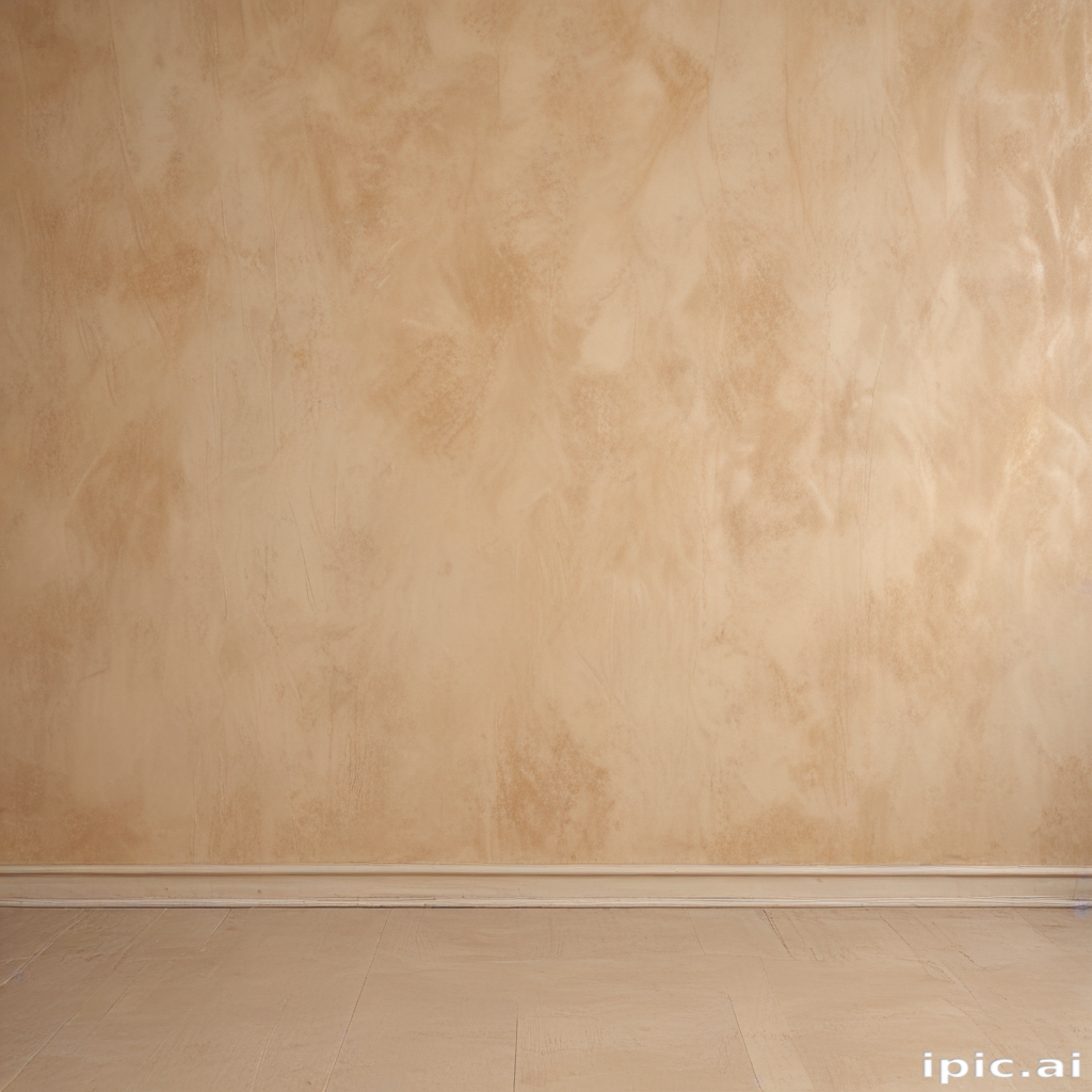 Textured Beige Wall with Subtle Patterns and Neutral Floor Space