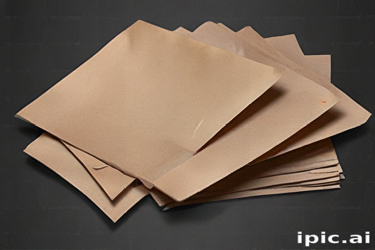 A Stack of Light Brown Square Paper Sheets for Various Craft Projects