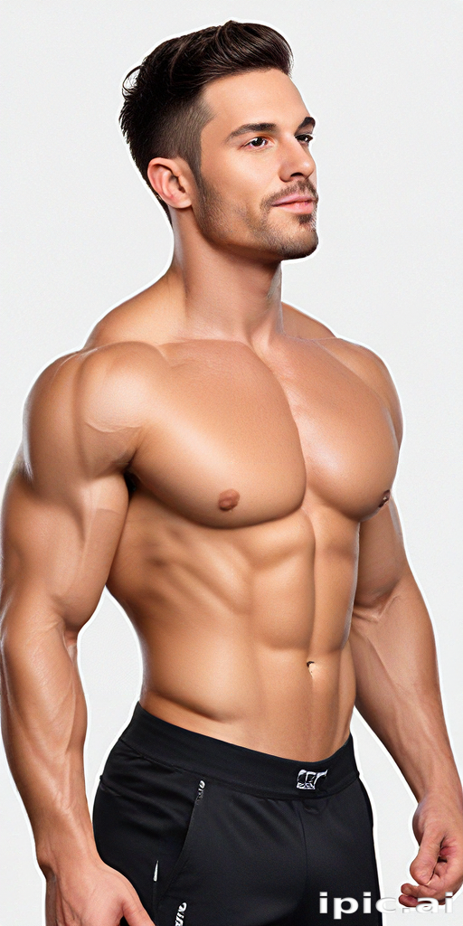 Confident Male Model Showcasing Impressive Physique and Strong Body ...