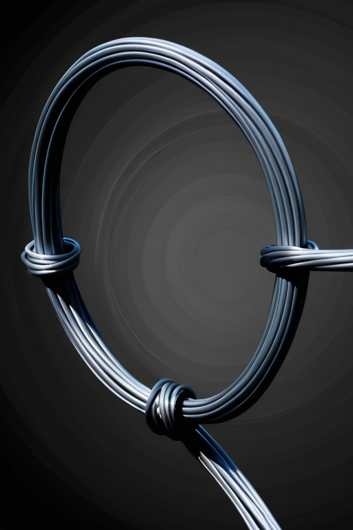 Intricate Design of Intertwined Wires Forming a Circular Knot Structure