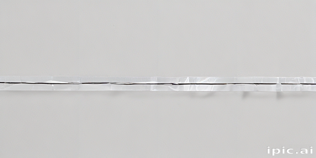 Translucent Tape Strips with Metallic Wire on a Light Gray Background