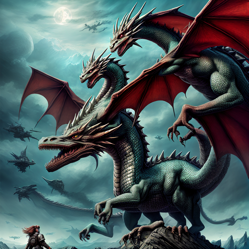 post apocalypse dragon fantasy art poster