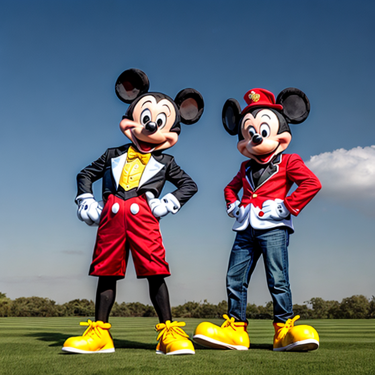 drake in a mickey mouse costume