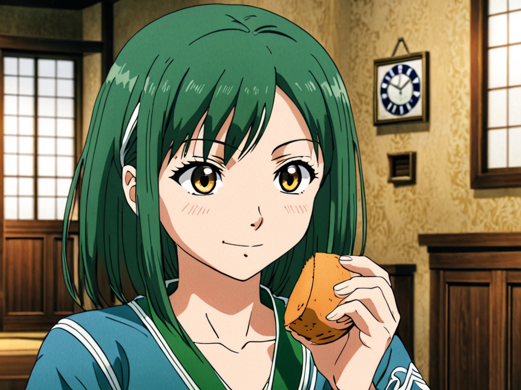 anime, garota mostrando o pé