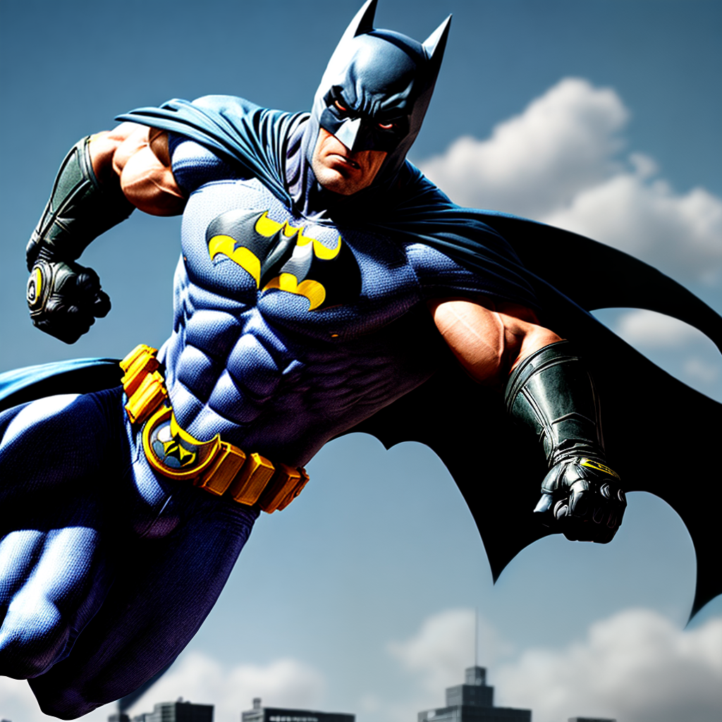 Masterpiece portrait of Batman holding an air compressor, ultra ...