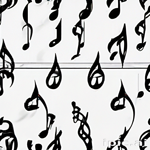 Artistic Representation of Musical Notes Displaying Rhythm and Melody ...