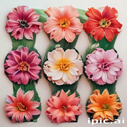 Colorful Arrangement of Various Flowers Displaying Nature's Vibrant ...