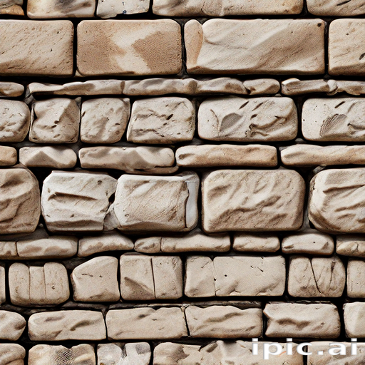 Textured Wall of Light-Colored Stones with Varying Shapes and Sizes