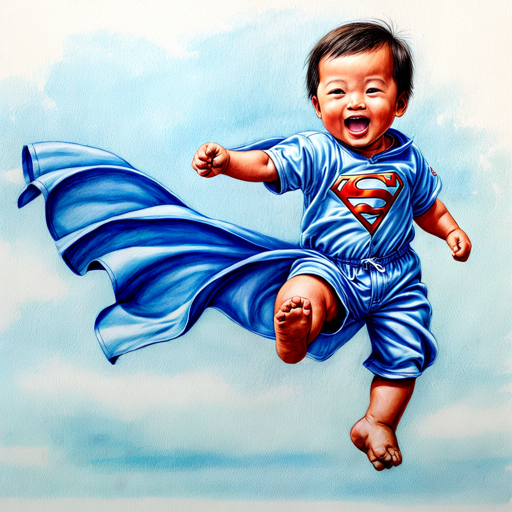 Super Joyful and beautiful Cartoon Baby