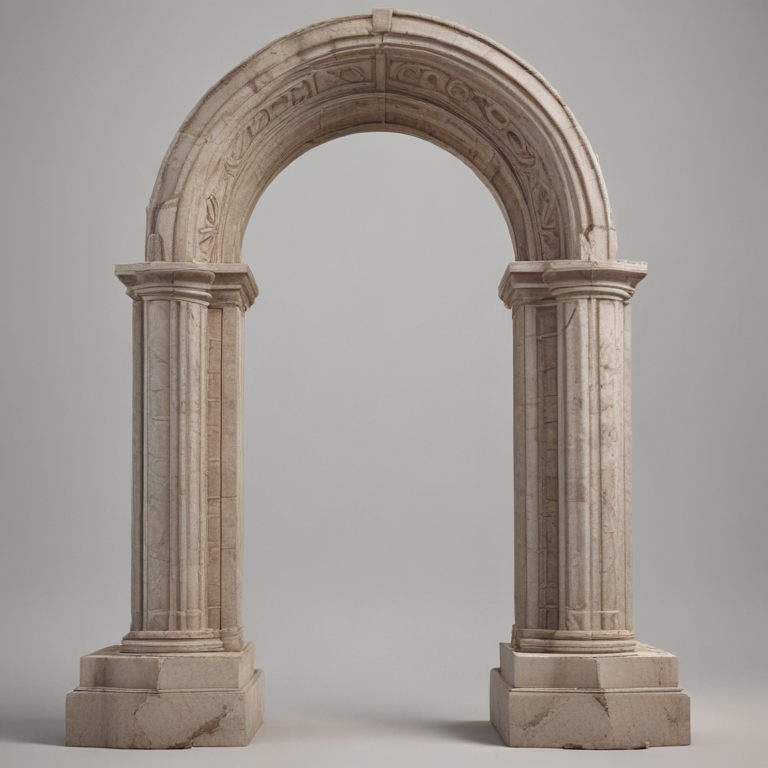Intricately Carved Marble Archway Showcasing Classical Architectural ...