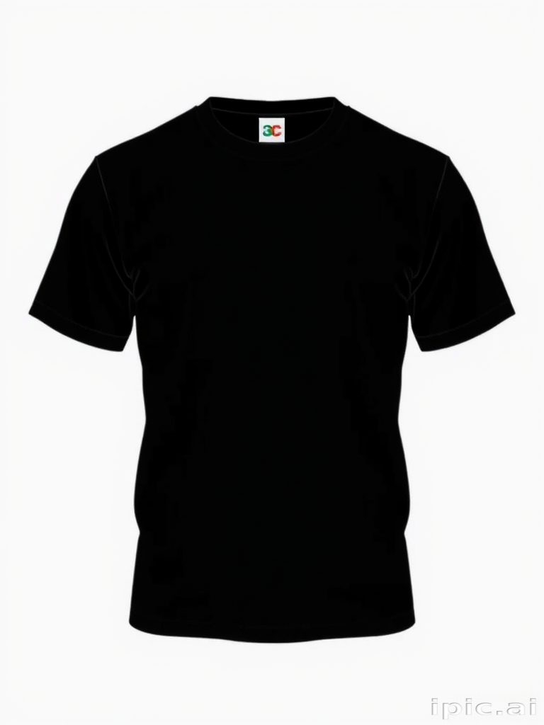 Plain Black T-Shirt Design Ideal for Customization and Personalization ...