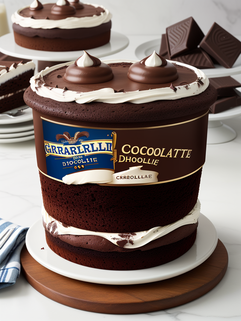 Decadent Chocolate Cake with Creamy Frosting and Rich Chocolate Topping