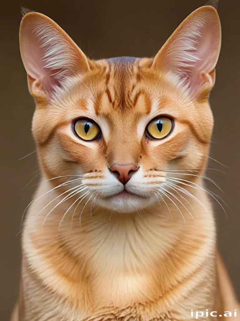 Majestic Orange Cat with Striking Eyes and Elegant Whiskers Posing ...