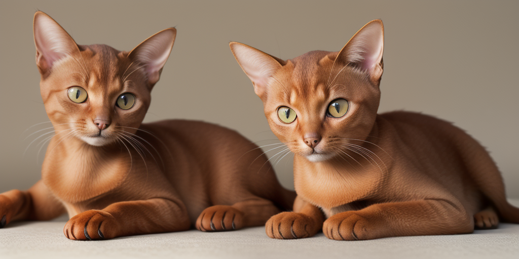 Two Adorable Ginger Cats Relaxing Together on a Soft Surface