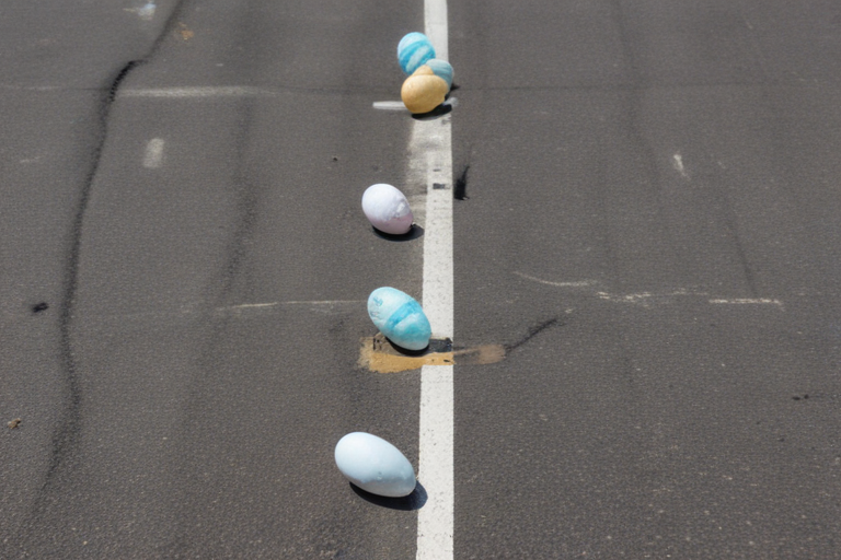 Easter eggs on runway