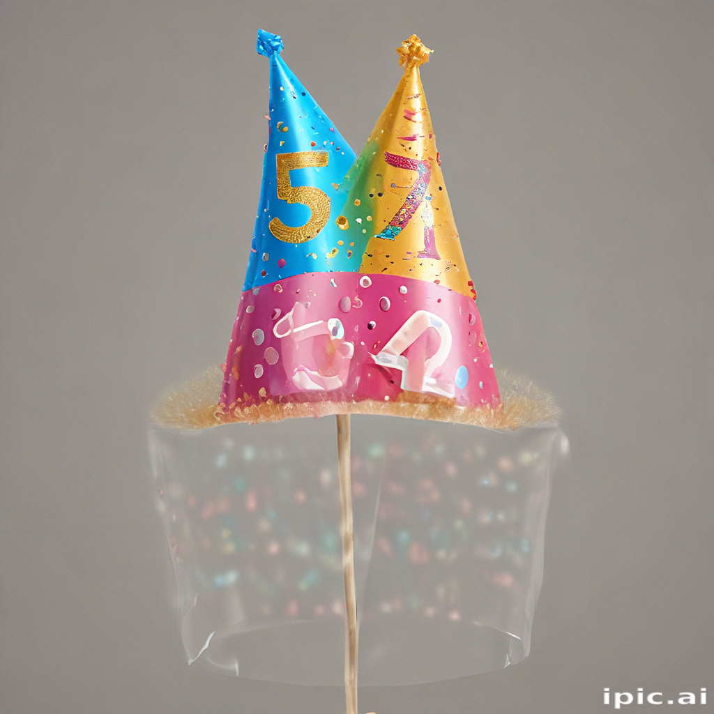 Colorful Birthday Party Hats Celebrating a Special Milestone Event ...