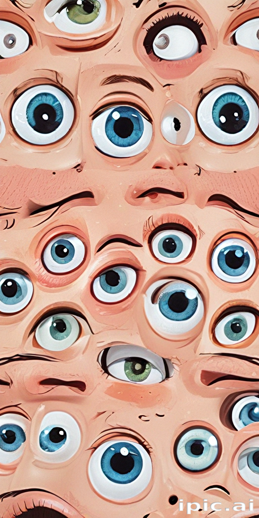A Colorful Collection of Cartoonish Eyes Expressing Various Emotions ...