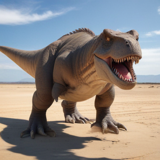 extremely morbidly obese t-rex with a belly to the ground