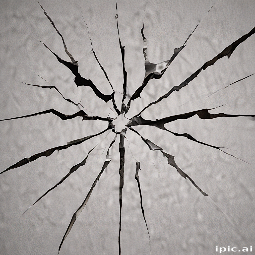 Intricate Cracks in a Wall Creating an Artistic Fragmentation Effect