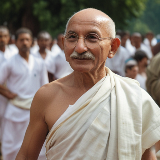 Gandhi fighting for freedom