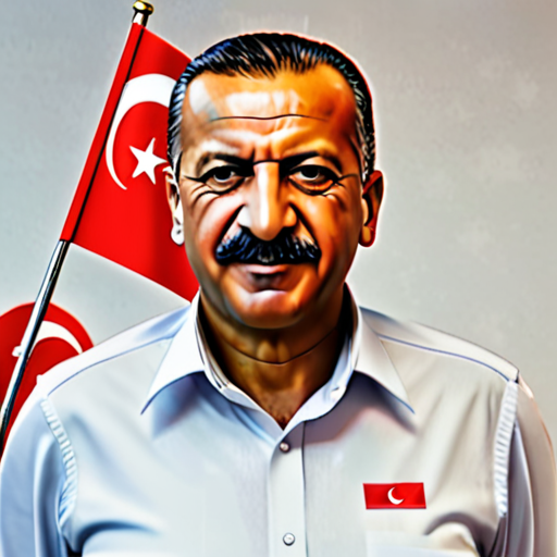 Turkey man with Turkish flag