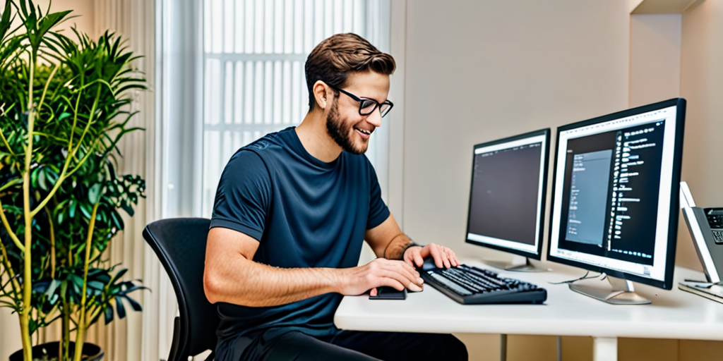 2 people working on the computer