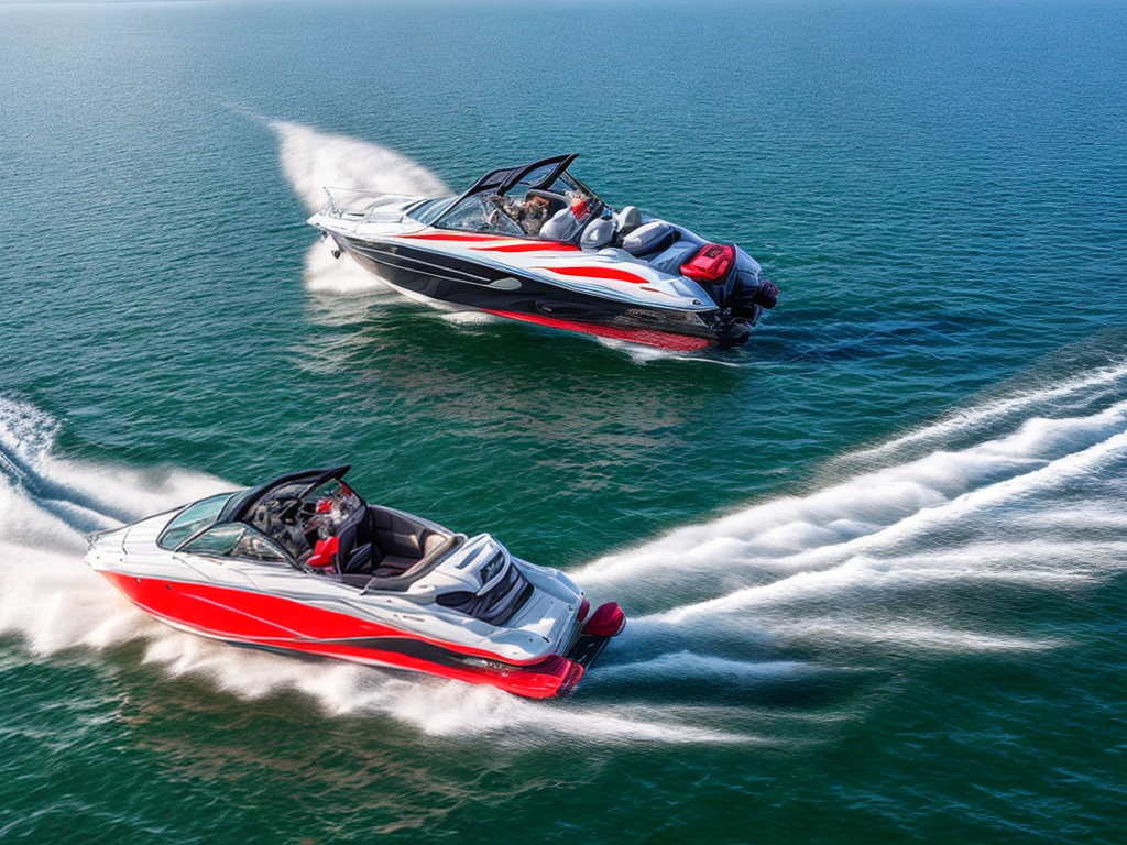 Cat driving speed boat