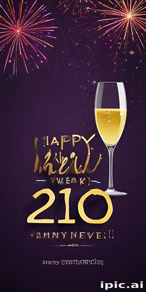 Celebrating the New Year 210 with Sparkling Cheers and Festive Fireworks