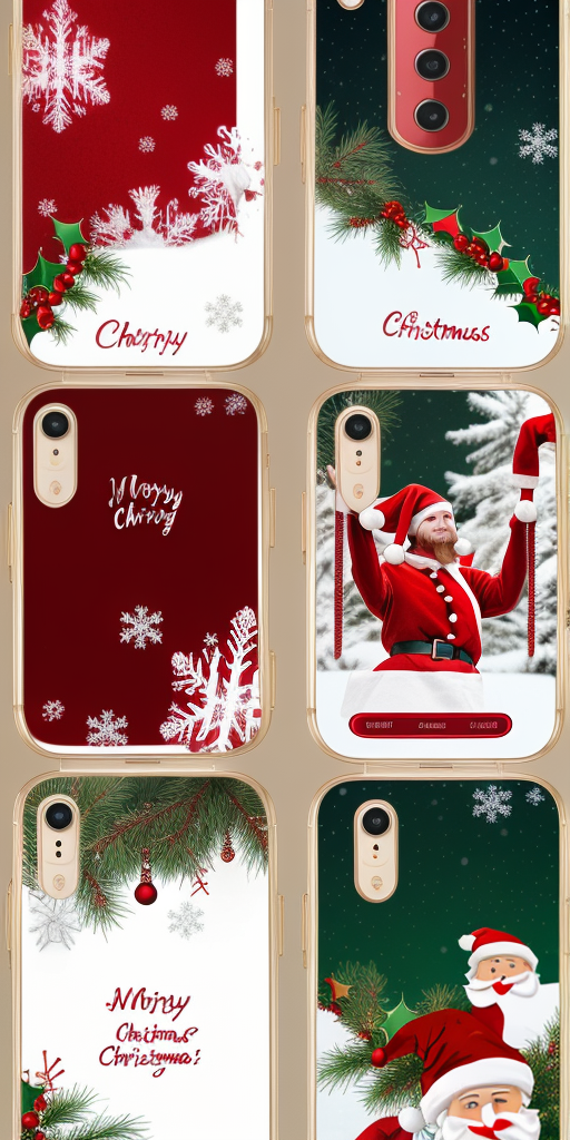 Festive Phone Cases Featuring Christmas Themes and Cheerful Holiday ...